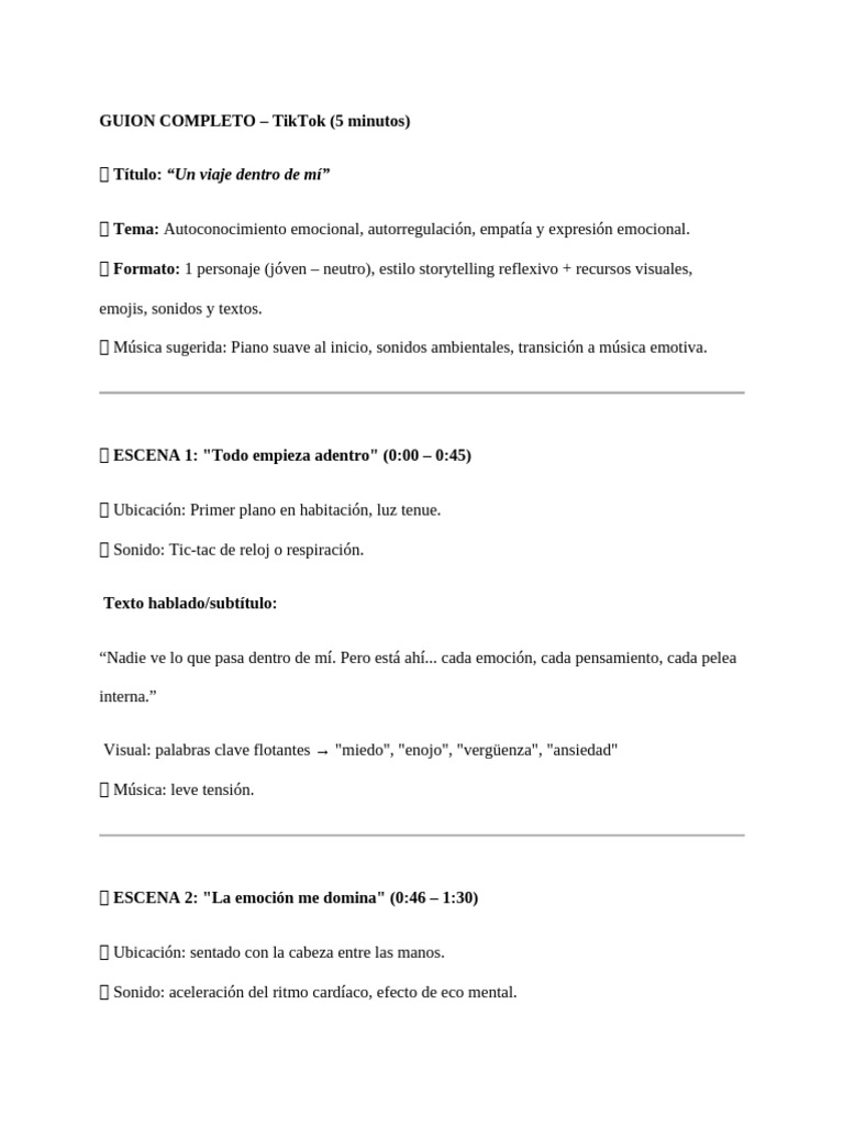 Guion Completo Santino Haquin | PDF | Las emociones | Ciencias del comportamiento