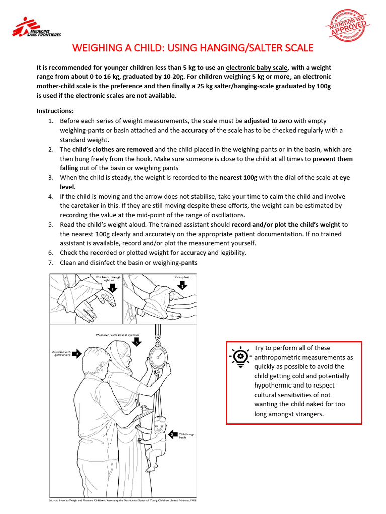 SOP-Weight Measurement Hanging Scale NUT-IWG 2020 | PDF