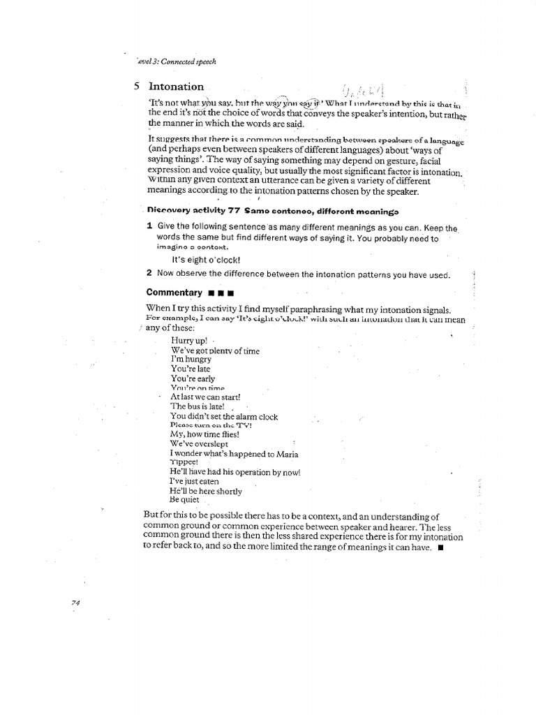 Intonation 1 Form Underhill | PDF