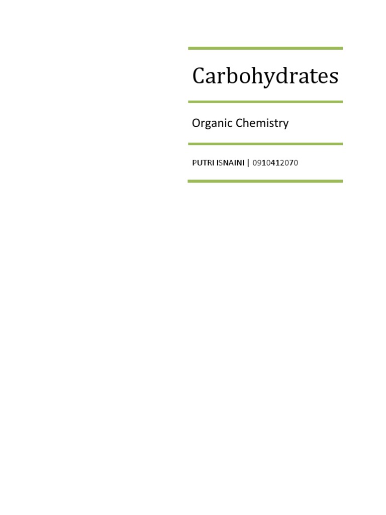 Carbohydrates: Organic Chemistry | PDF | Carbohydrates | Organic Chemistry