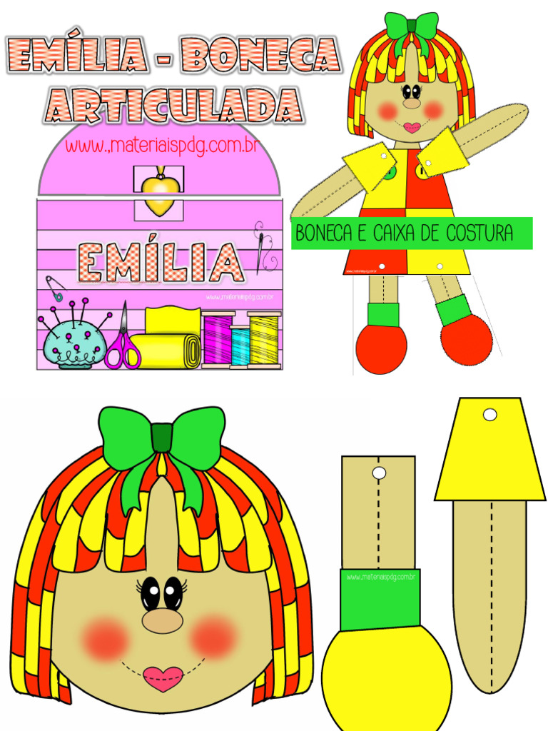 Emília, A Boneca Gente - Caixa e Boneca Articulad - 250412 - 205809 | PDF