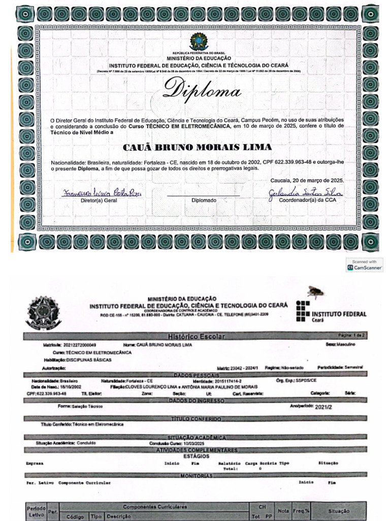 Diploma Eletromecânica | PDF