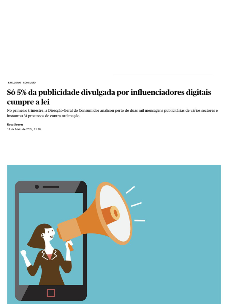 Publicidade Digital: Apenas 5% Cumpre Lei | PDF | Publicidade | Portugal