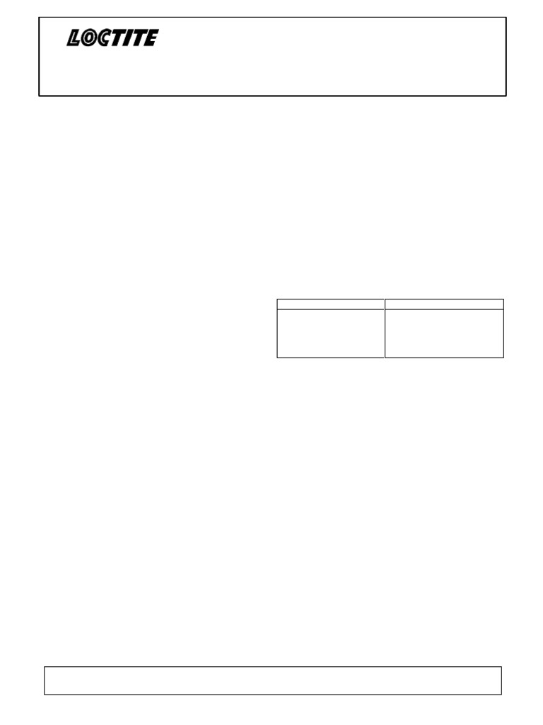 Loctite 30515, IDH_198819 Product Data Sheet | PDF | Mechanical ...