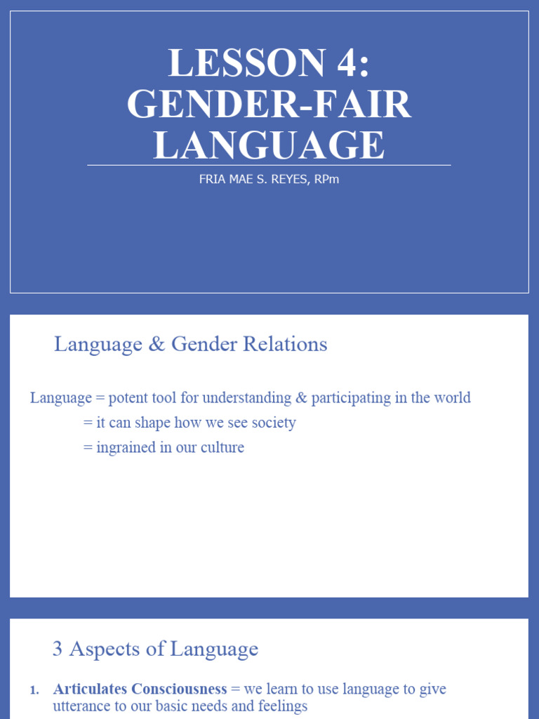Gender-Fair Language Principles | PDF | Sexism | Grammatical Gender