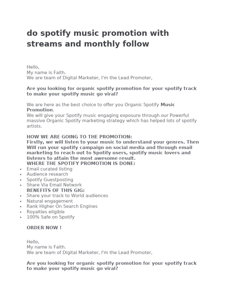 Spotify Description | PDF