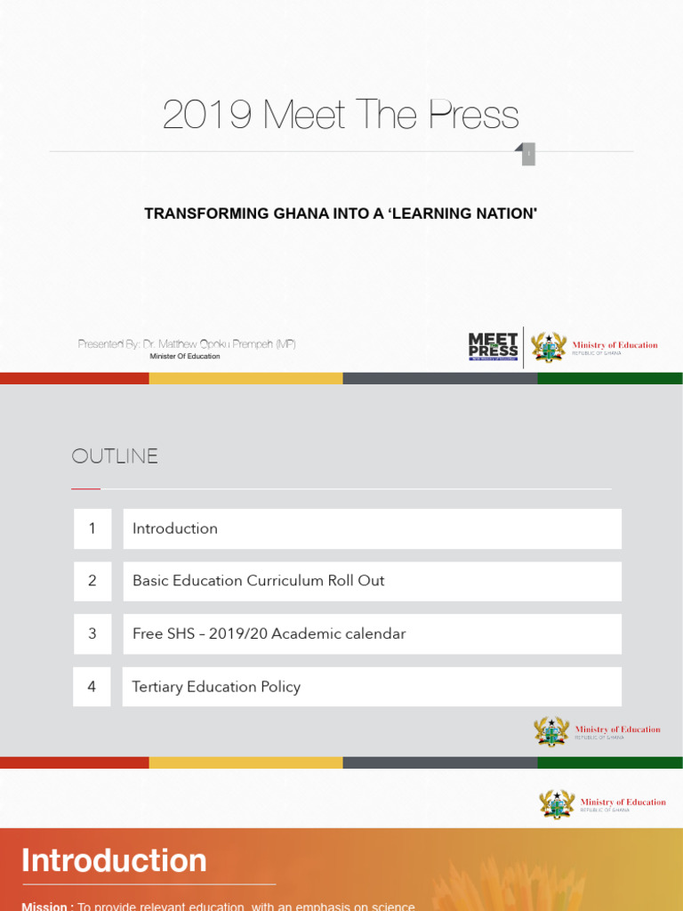 Education Ministry Meet The Press 2019 | PDF | Curriculum | Governance