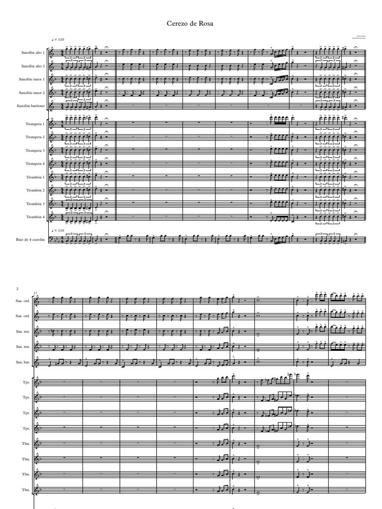 Cerezo de Rosa - Partitura y partes | PDF