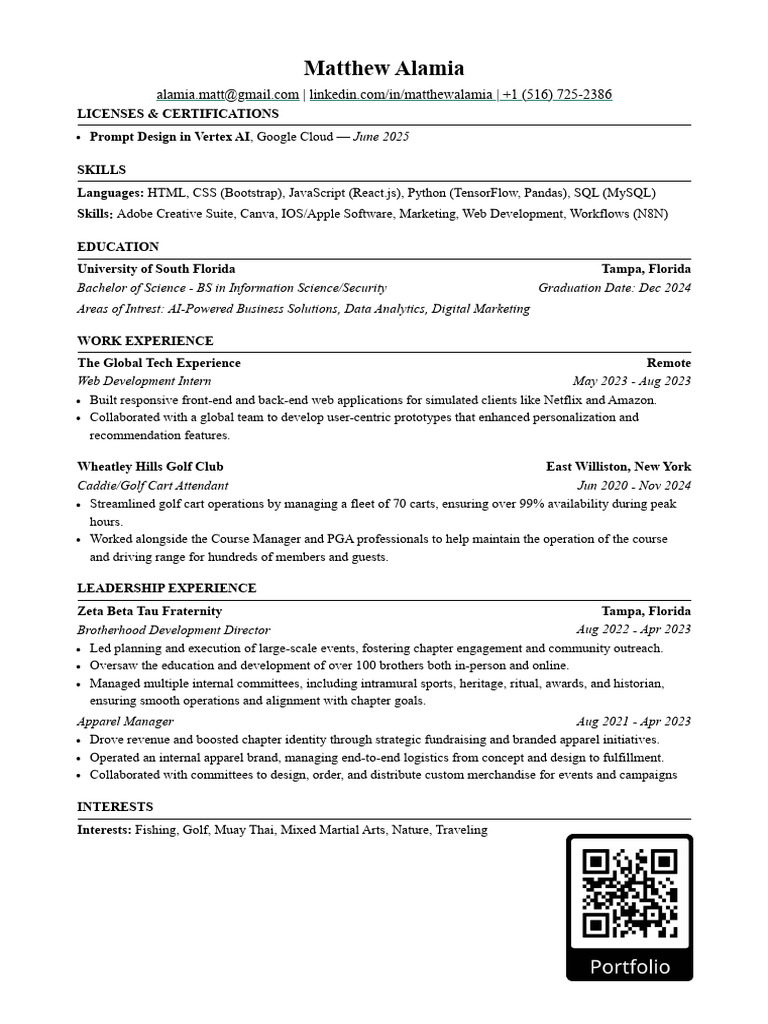 Alamia Matthew Resume 2025 | PDF | Web Development | Computing