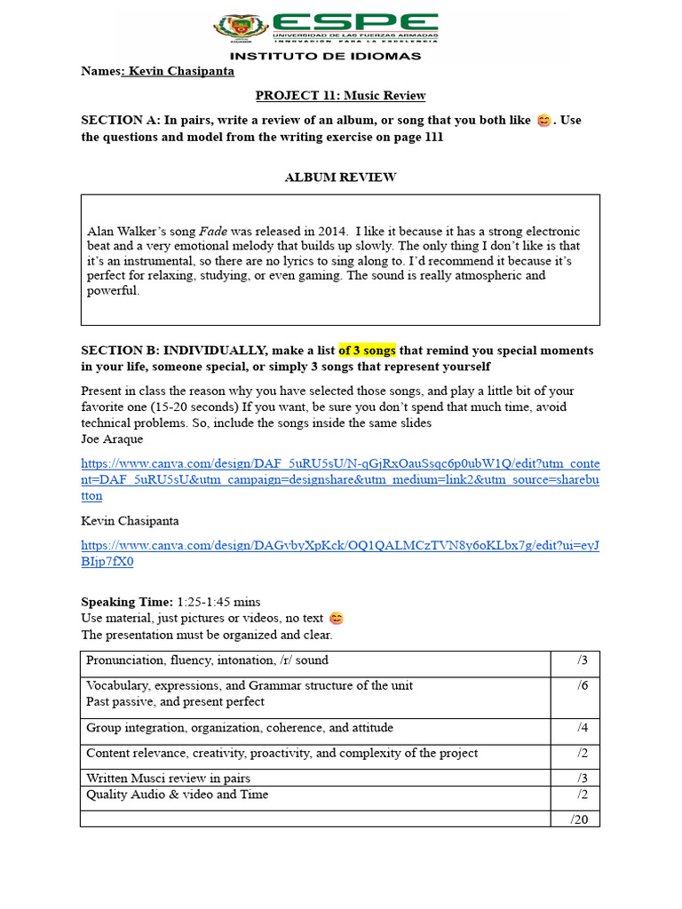 E6 Project 11 | PDF