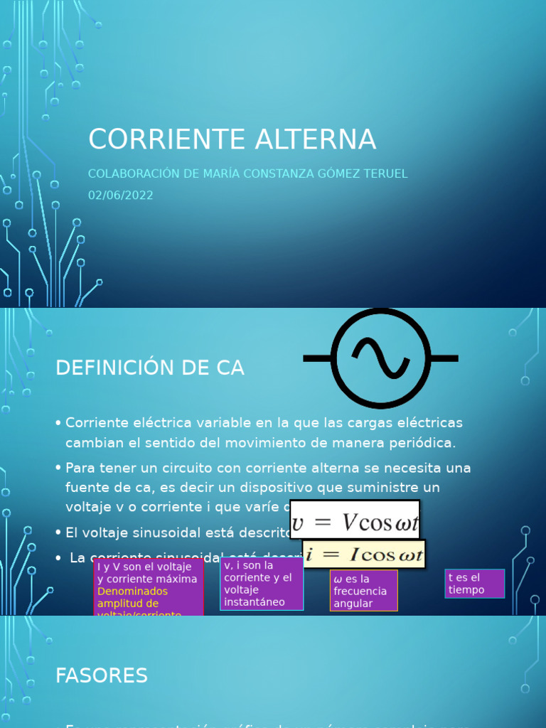 09 Corriente Alterna | PDF | Red eléctrica | voltaje