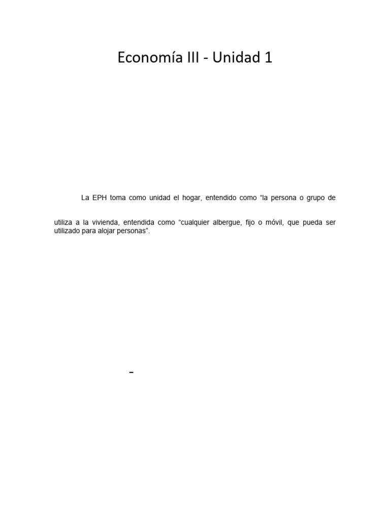 Economía 3 - Unidad 1 | PDF | Desempleo | Empleo