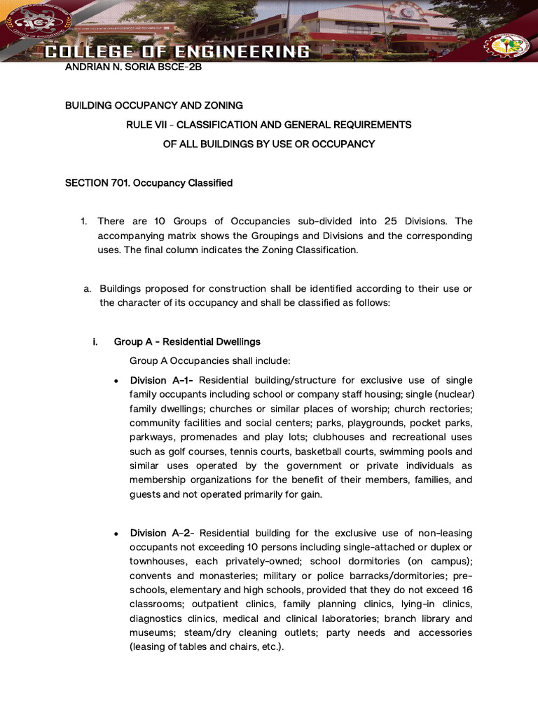 Building Occupancy and Zoning | PDF