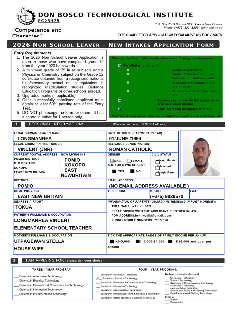 2025 NSL Ecopy Application Form | PDF