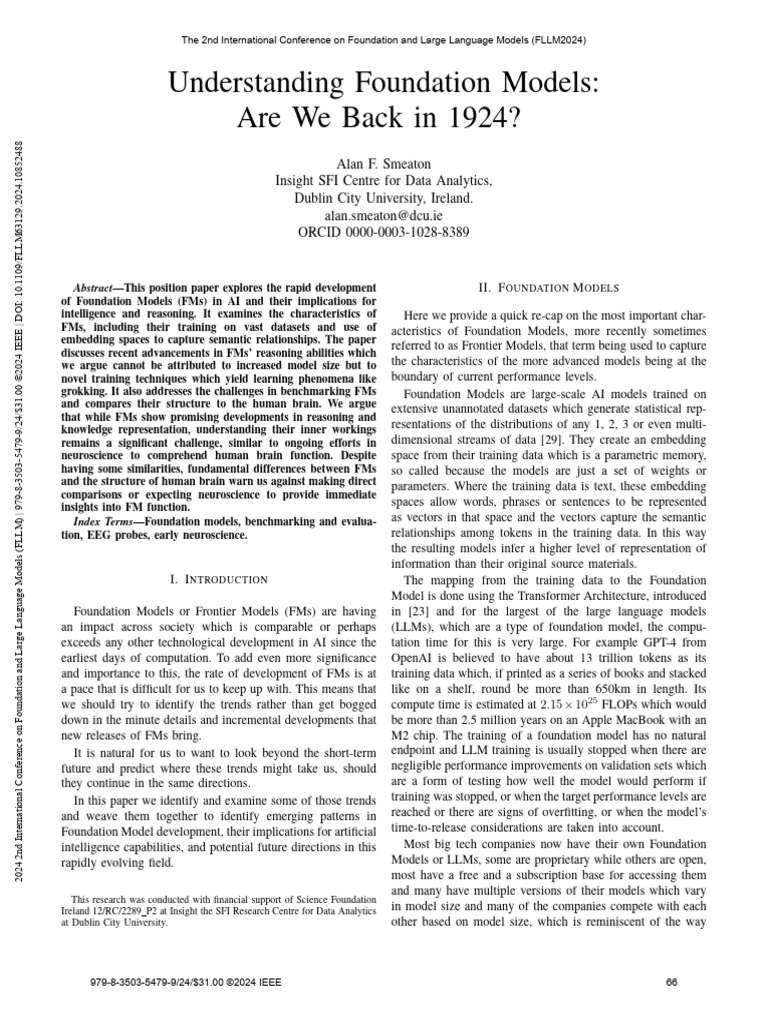 Exploring Foundation Models in AI | PDF | Neuroscience | Brain