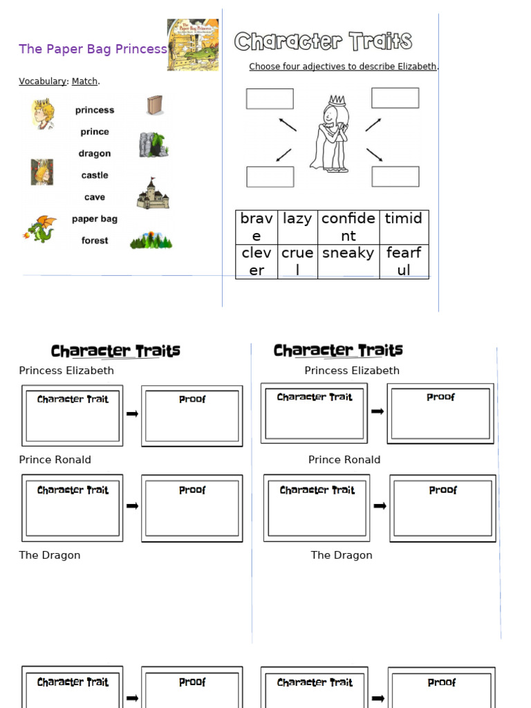 The Paper Bag Princess - Activities | PDF