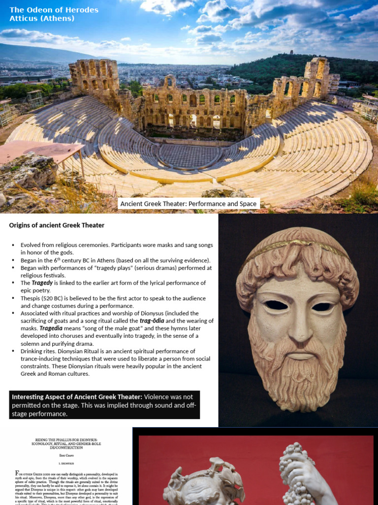 Ancient Greek Theater | PDF | Dionysus | Greek Tragedy