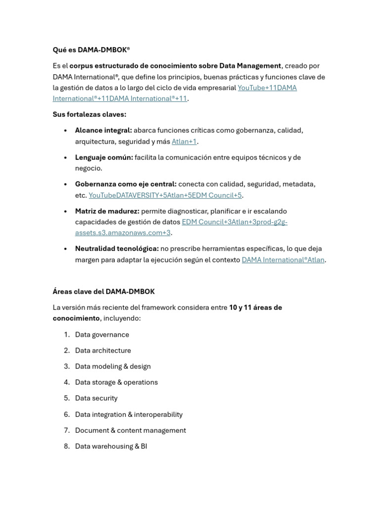 Introducción al DAMA-DMBOK® | PDF