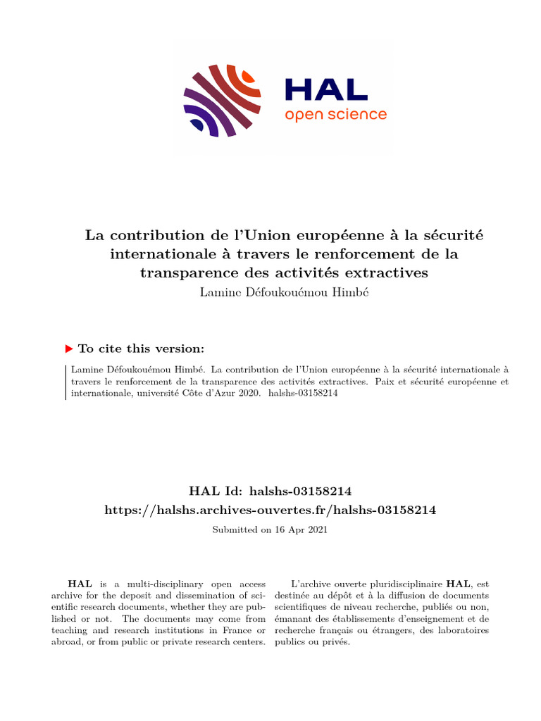 La Contribution de L Union Europeenne A | PDF | Responsabilité ...