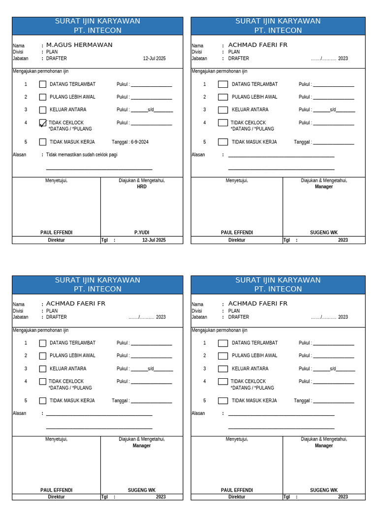 Form Ijin Ags | PDF