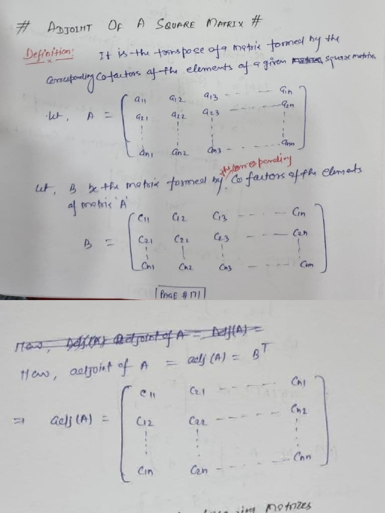 Matrices and Determinants | PDF