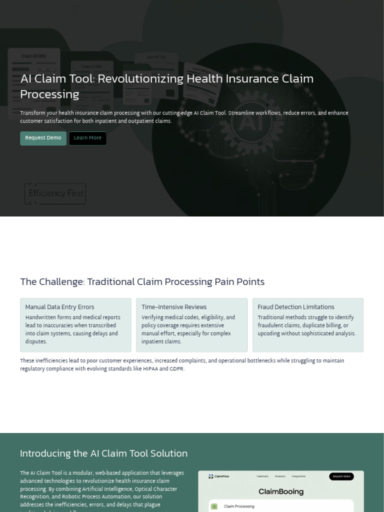 AI Claim Tool for Health Insurance | PDF | Artificial Intelligence ...