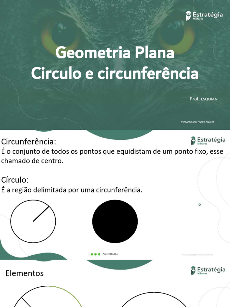 Posição de Pontos em Relação ao Círculo | PDF | Círculo | Geometria ...