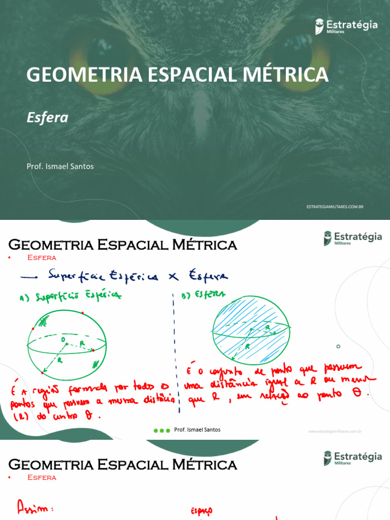 Geometria Espacial: Esfera | PDF