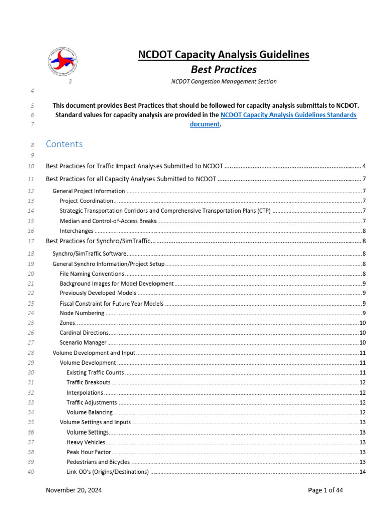 Best Practices - Capacity Analysis Guidelines | PDF | Intersection ...