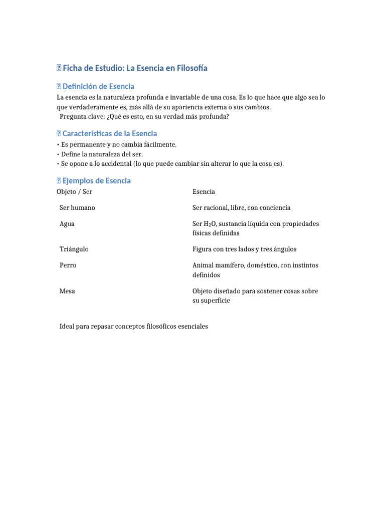 Esencia_Filosofia | PDF