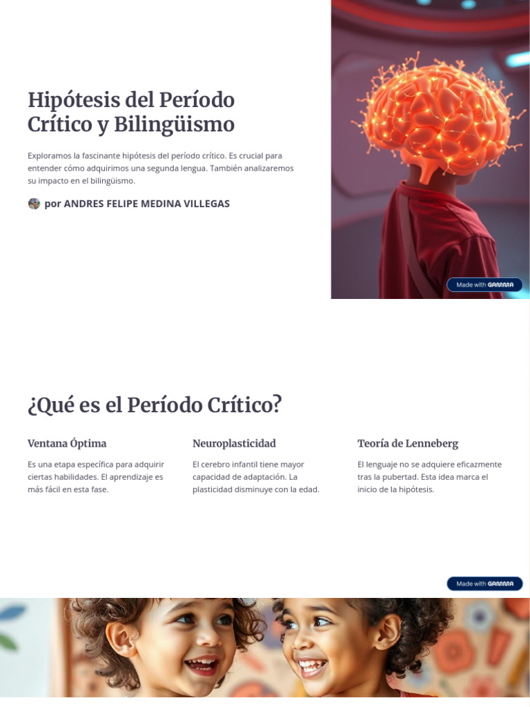 Impacto del Período Crítico en Bilingüismo | PDF | Multilingüismo ...