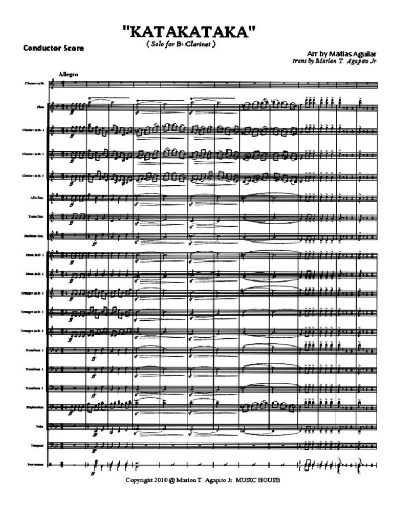 Katakataka Score | PDF