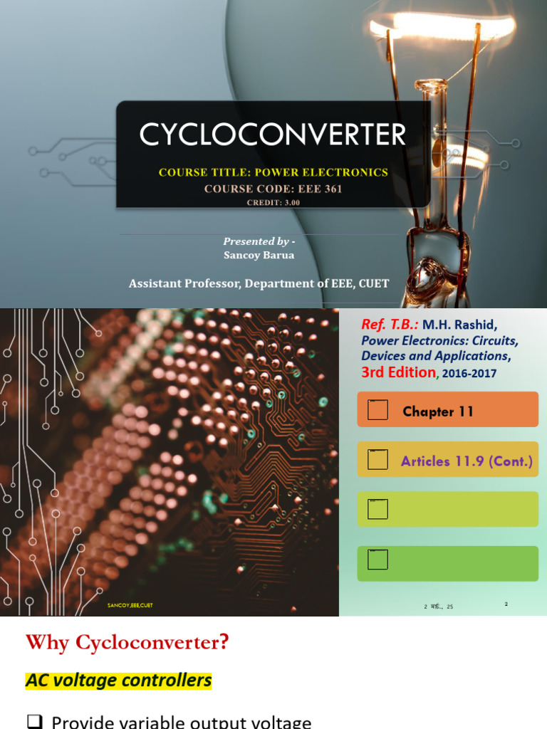 Understanding Cycloconverters in Power Electronics | PDF | Power Supply ...
