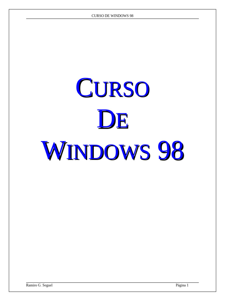 Curso Completo de Windows 98 | PDF | Botón (Computación) | Microsoft ...