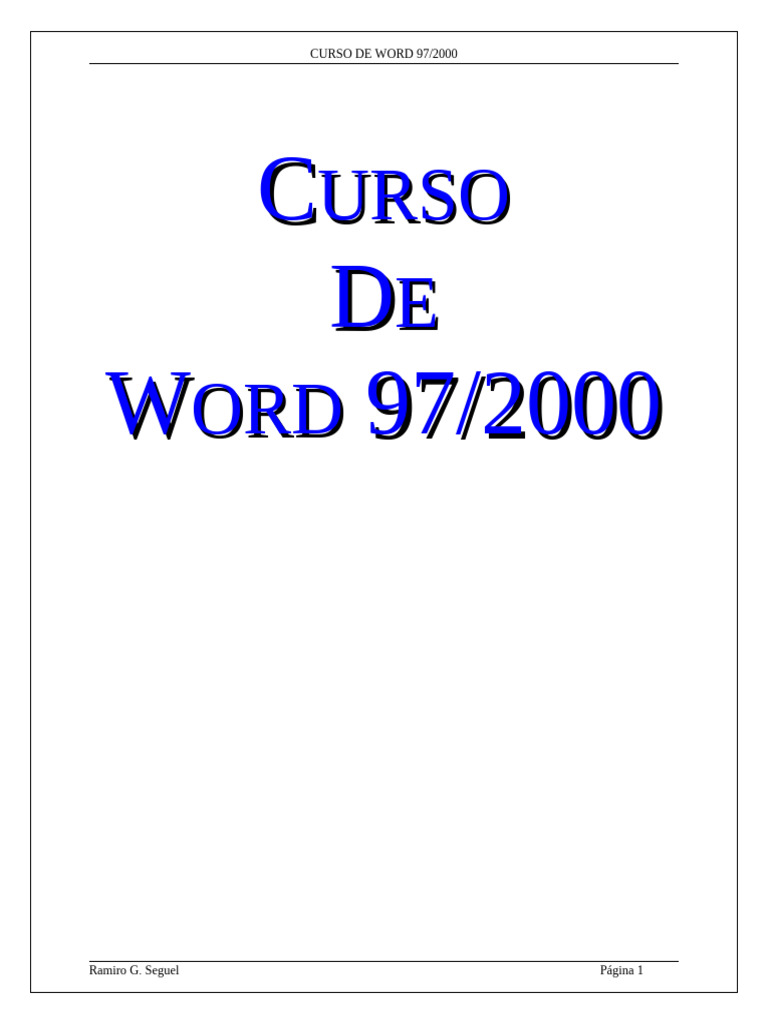 Curso de Word 97-2000 | PDF | Informática