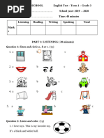 Playgroup Monthly & Final Exam Papers | PDF
