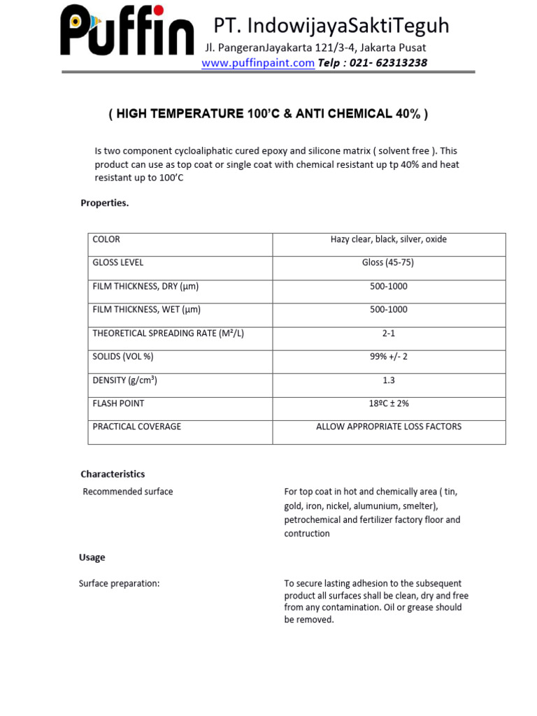 High-Temperature Epoxy Coating Guide | PDF | Epoxy | Building Materials