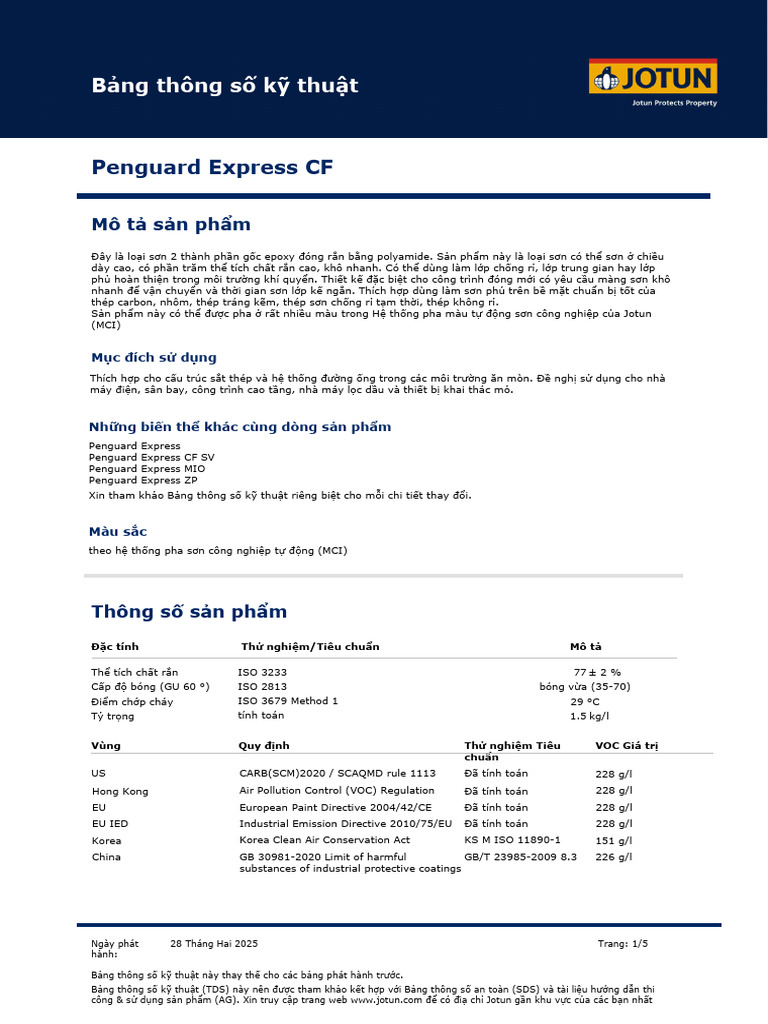 TDS¤29140¤Penguard Express CF¤vi-VN¤VN (1) | PDF