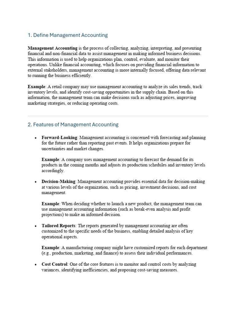 Understanding Management Accounting Essentials | PDF | Linear ...