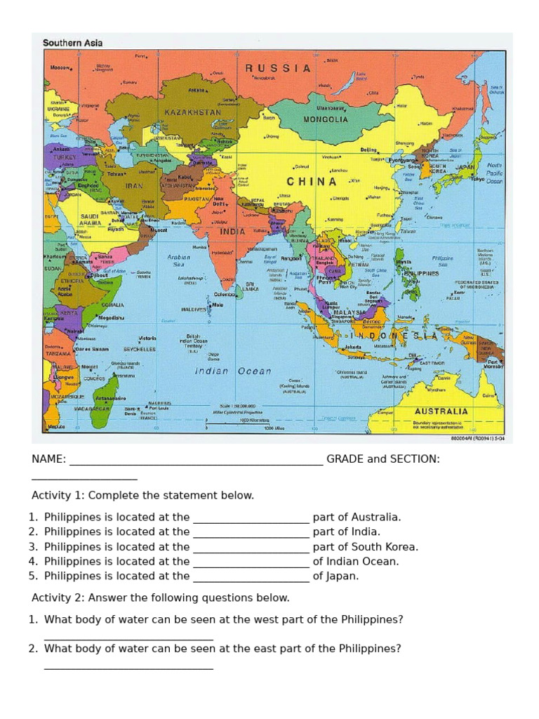 East Philippines Geography Quiz | PDF