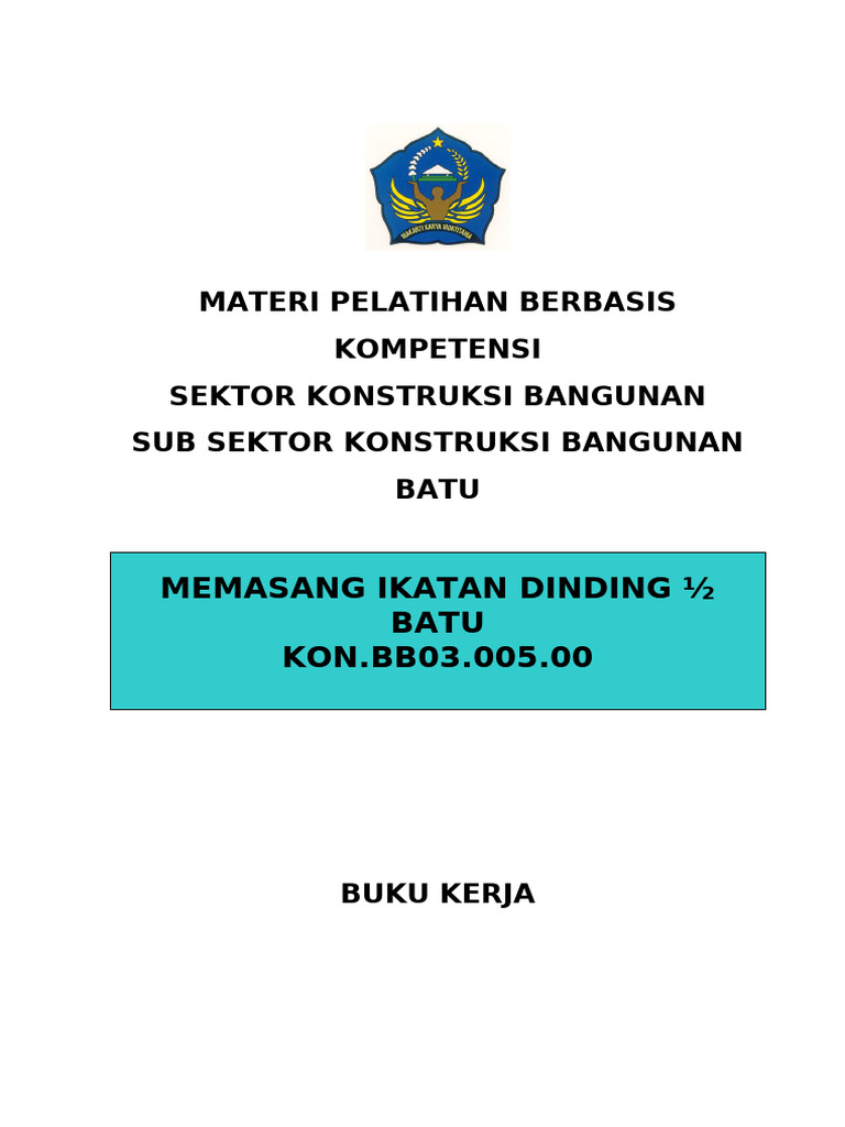 BK Memasang Ikatan Dinding Batu KON - BB03.005.00 - BK | PDF