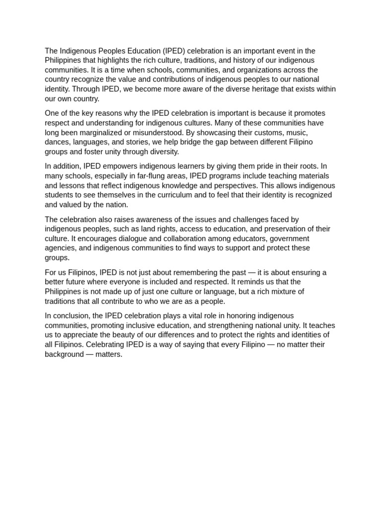 The Indigenous Peoples Education | PDF