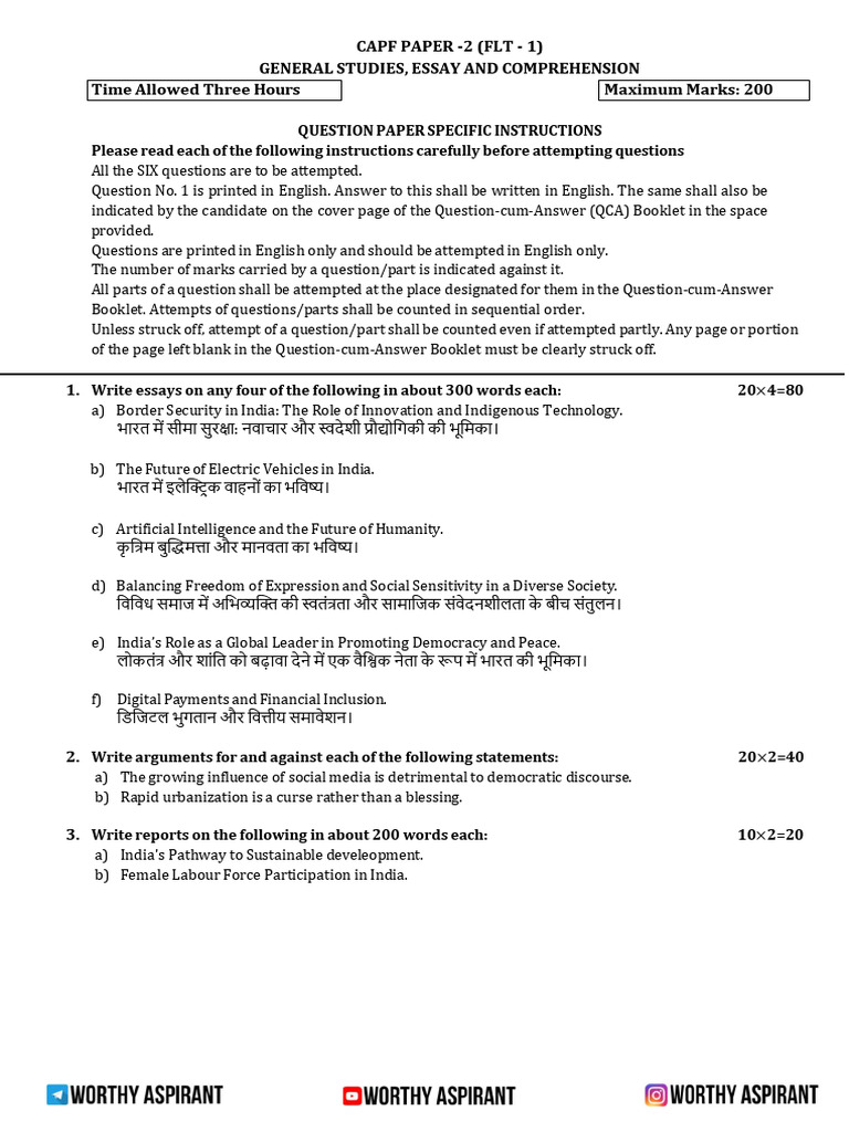 Worthy Aspirant FLT-01 Paper-2 | PDF | Ukiyo E | Earthquakes