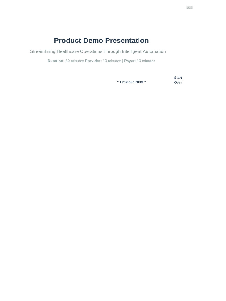 Healthcare Demo Presentation | PDF