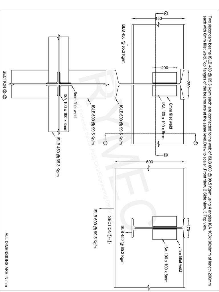 Welded Beam To Beam Connections | PDF