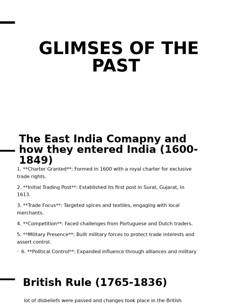 British Oppression in India (1765-1835) | PDF