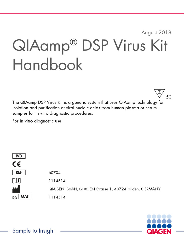 HB-0109-003 1114514 R3 HB QA DSP Virus CE 0818 ROW | PDF | Lysis | Polymerase Chain Reaction