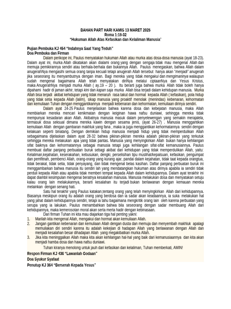 Hukuman Allah atas Kelaliman Manusia | PDF