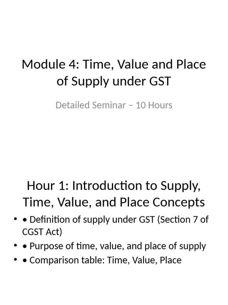 Module4 GST Presentation | PDF