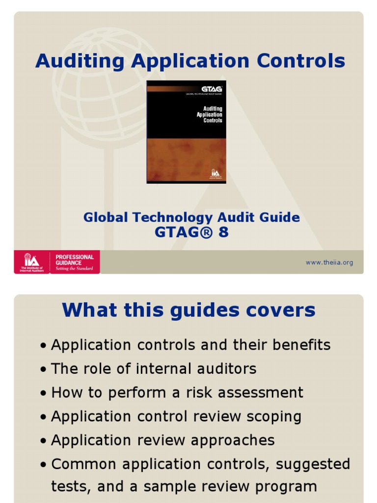Auditing Application Controls: Gtag® 8 | PDF | Internal Audit | Audit